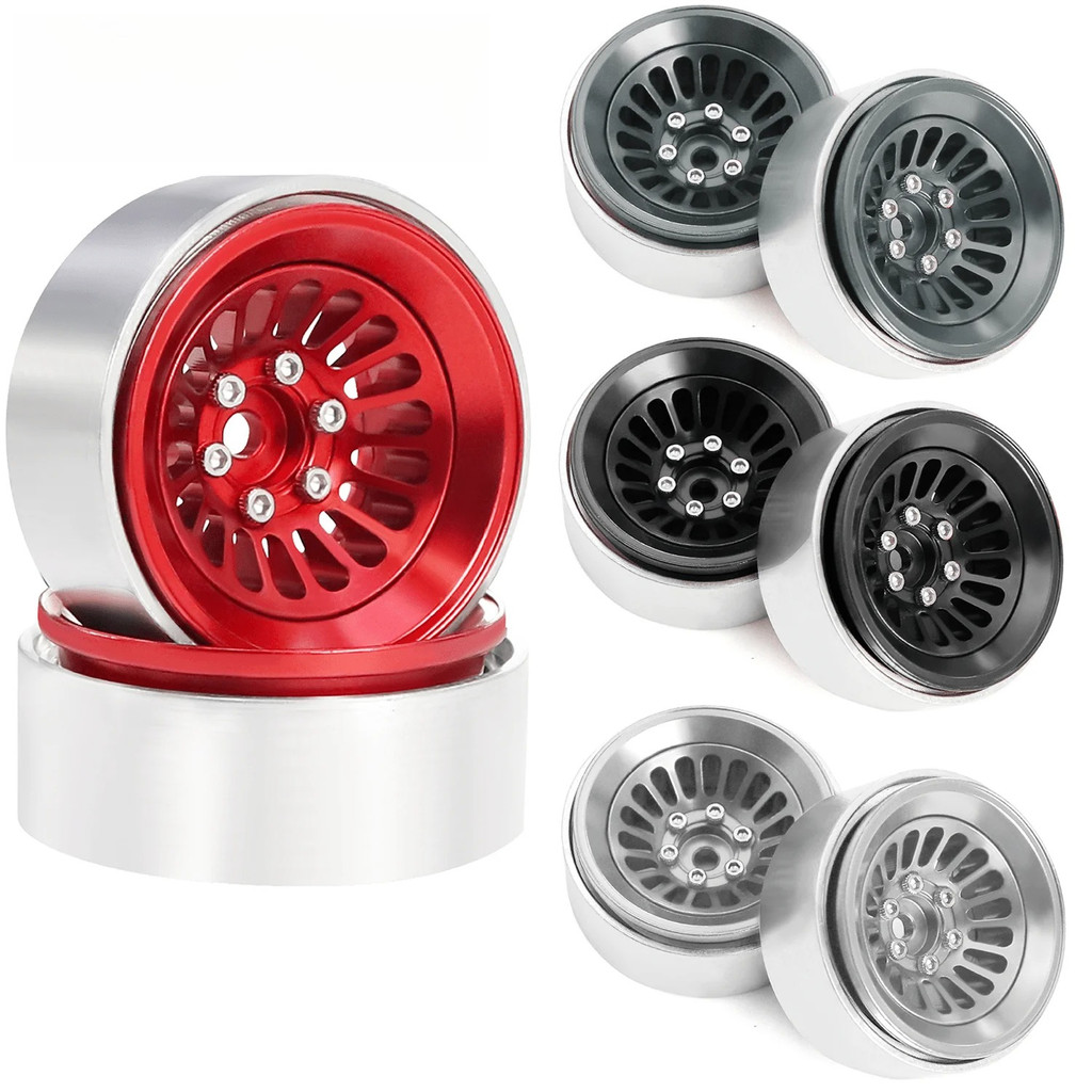 1.3" CNC Aluminum Beadlock Wheel Rims Hub Tires for 1/24 1/18 RC ...