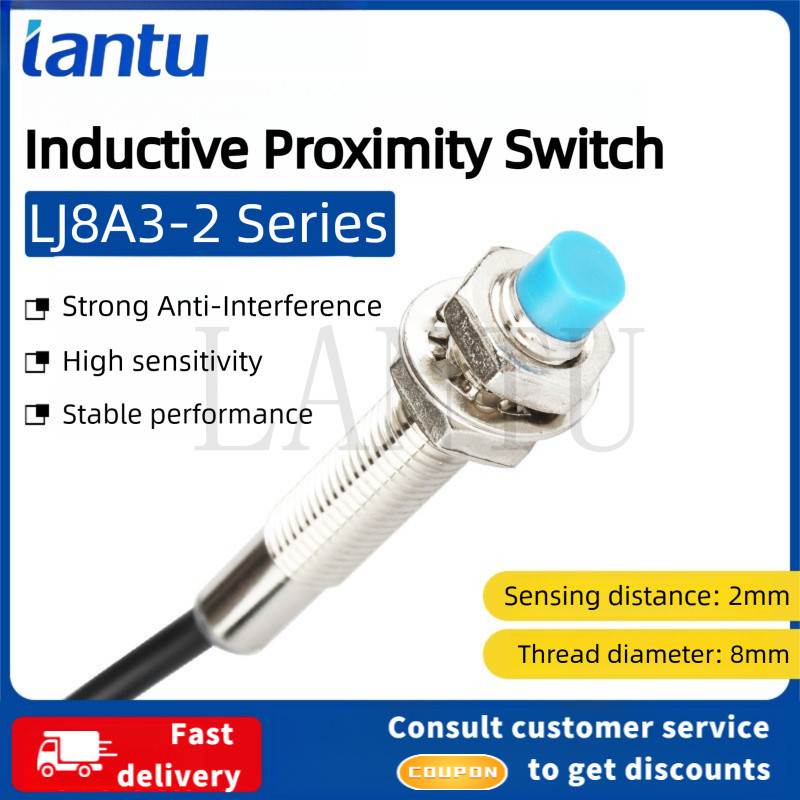 proximity sensor switch 2 PES/5PES NPN PNP M8 metal three wire normally open inductive type ...