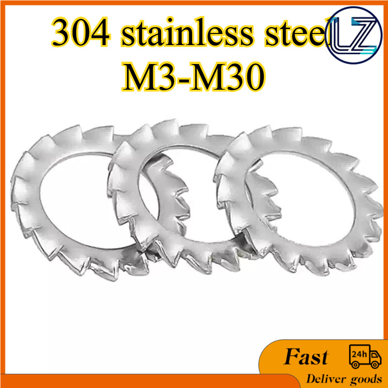 304 Stainless Steel External Serrated Lock Washer / Anti-Loosing ...