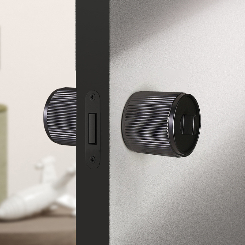 Minimalist Round Ball Shape Bedroom Door Lock Set Indoor Room Wooden ...
