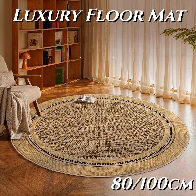 Round Carpet High-grade Living Room Sofa Coffee Table Mat Cotton and ...