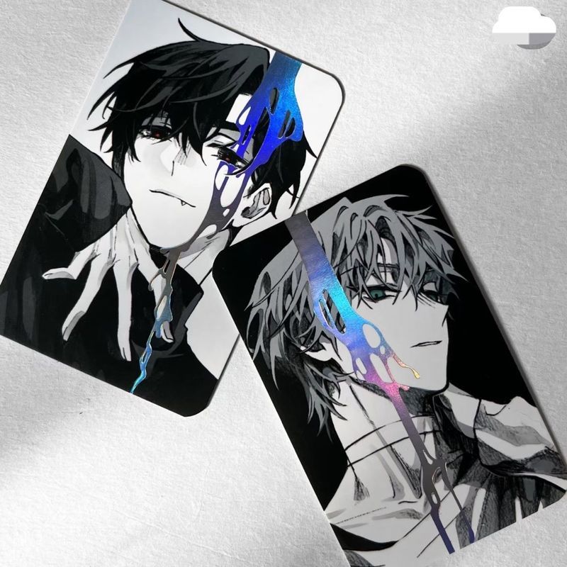 2Pcs/Set Black White Alien Stage TV Anime Card Ivan Till Cosplay ...