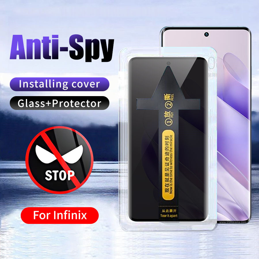 [One-click Installation] Full Coverage Anti Privacy Tempered Glass ...