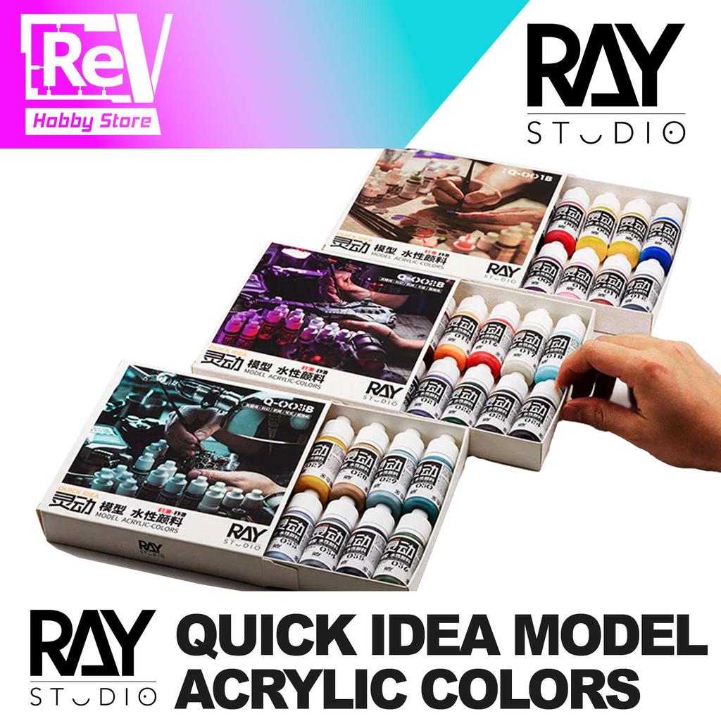 RAY STUDIO QUICK IDEA MODEL ACRYLIC PAINT COLORS 013-024 | Shopee ...