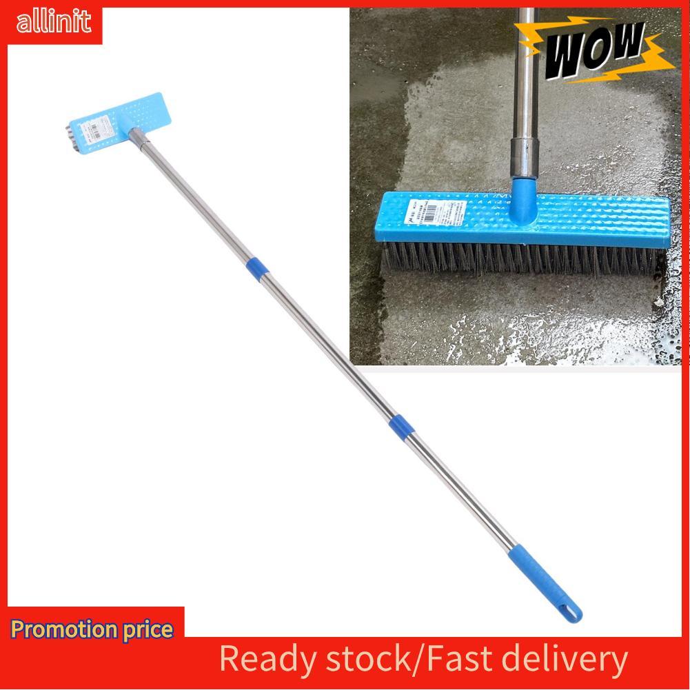 allinit Oreilet Wire Broom Outdoor Deck Scrub Brush with Long Handle ...