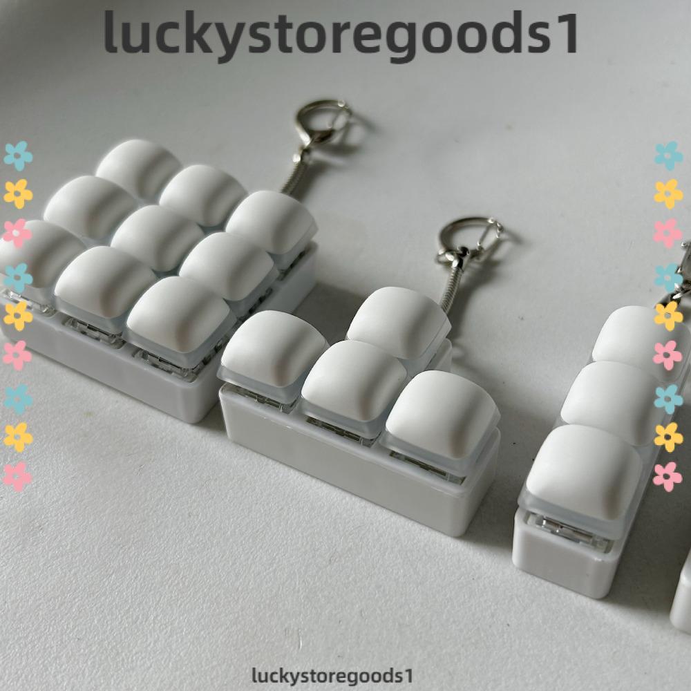 LUCKYSTOREGOODS Fidget Keychain, DIY Keyboard Keys Button Finger ...