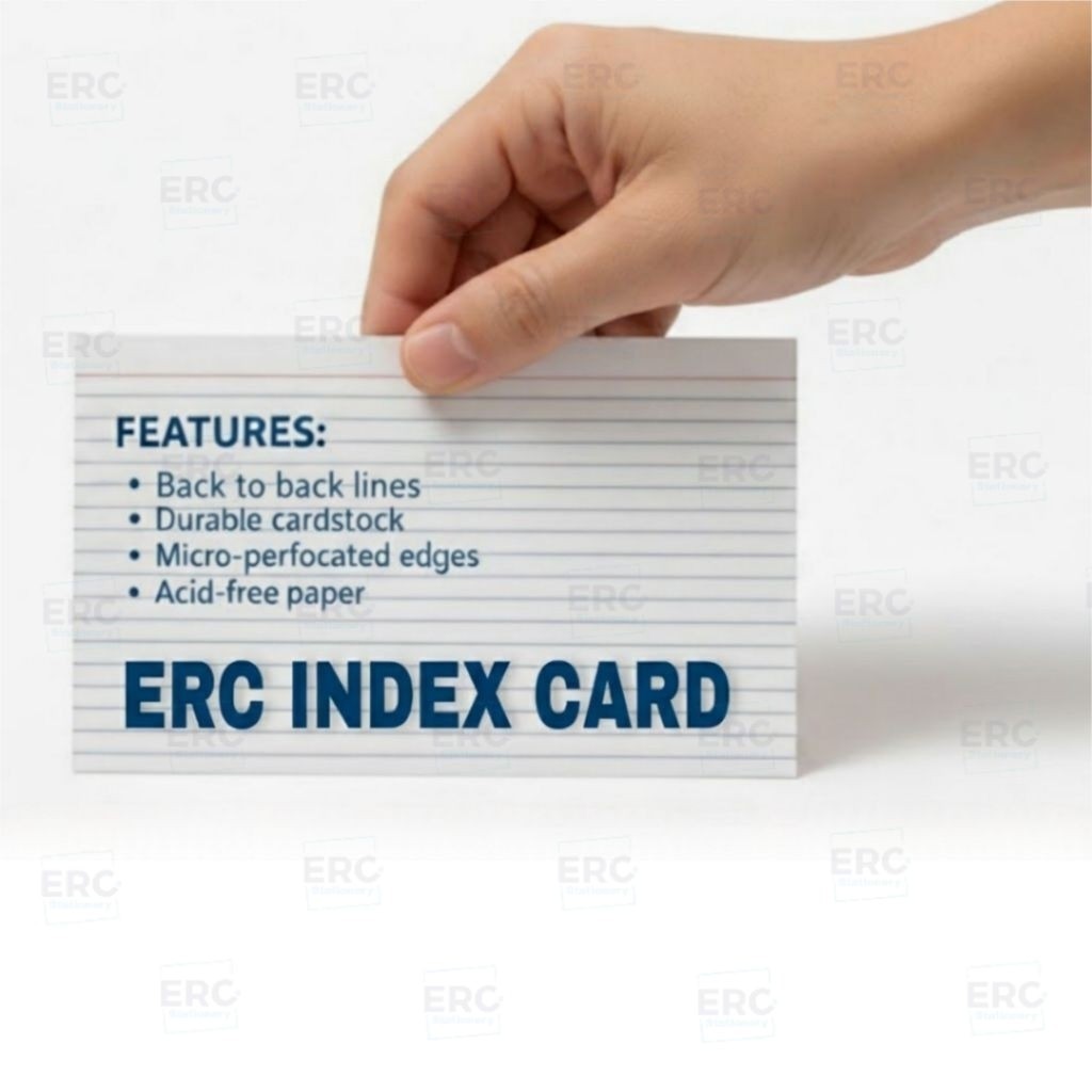ERC Index Card 5x8 4x6 3x5 inches, White Ruled Double Sided Lines Tabs, 1/2 1/4 1/8 Blank Ring ...