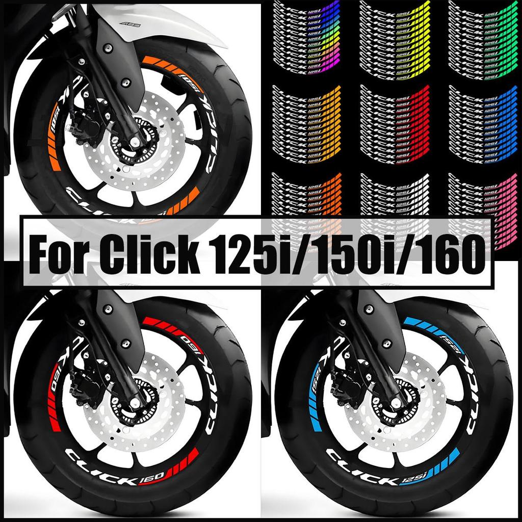 For Honda Click 125i 150i V2 V3 Wheel Hub Rim Mags Sticker Set Click ...