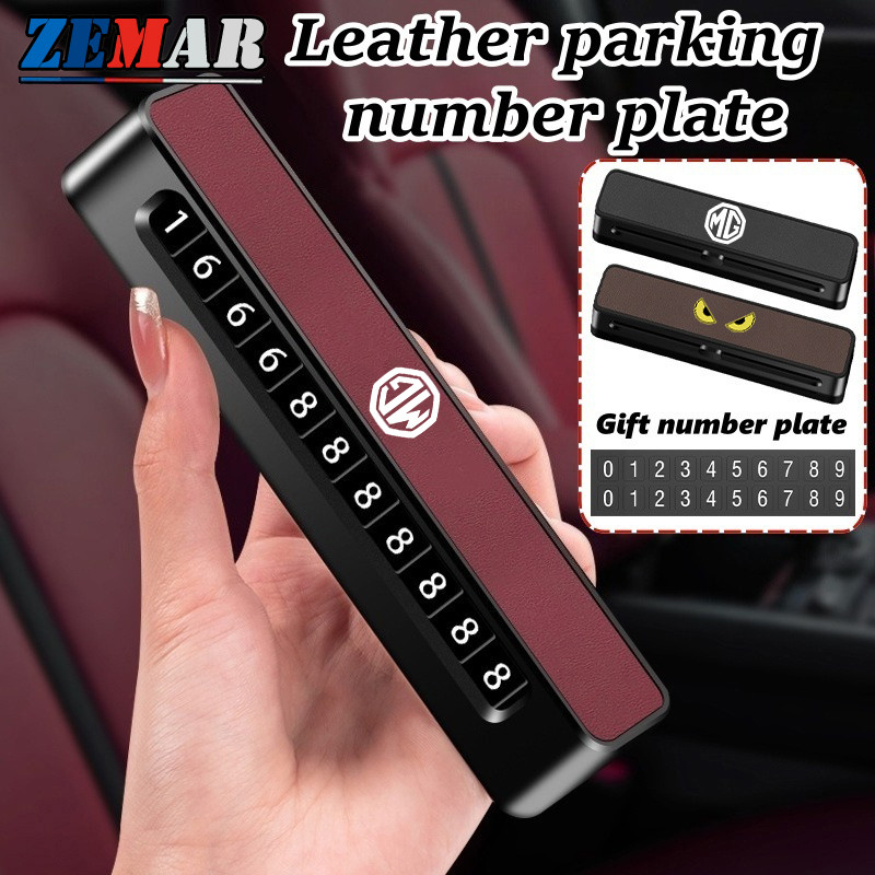 MG Car Temporary Parking Card Phone Double Number Card Plate Car ...