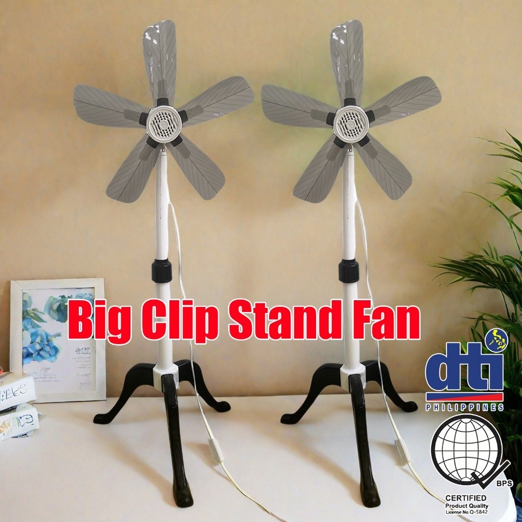 23Watts Floor Electric Fan Stand Fan Clip Fan 5 Blades Stand Fans ...