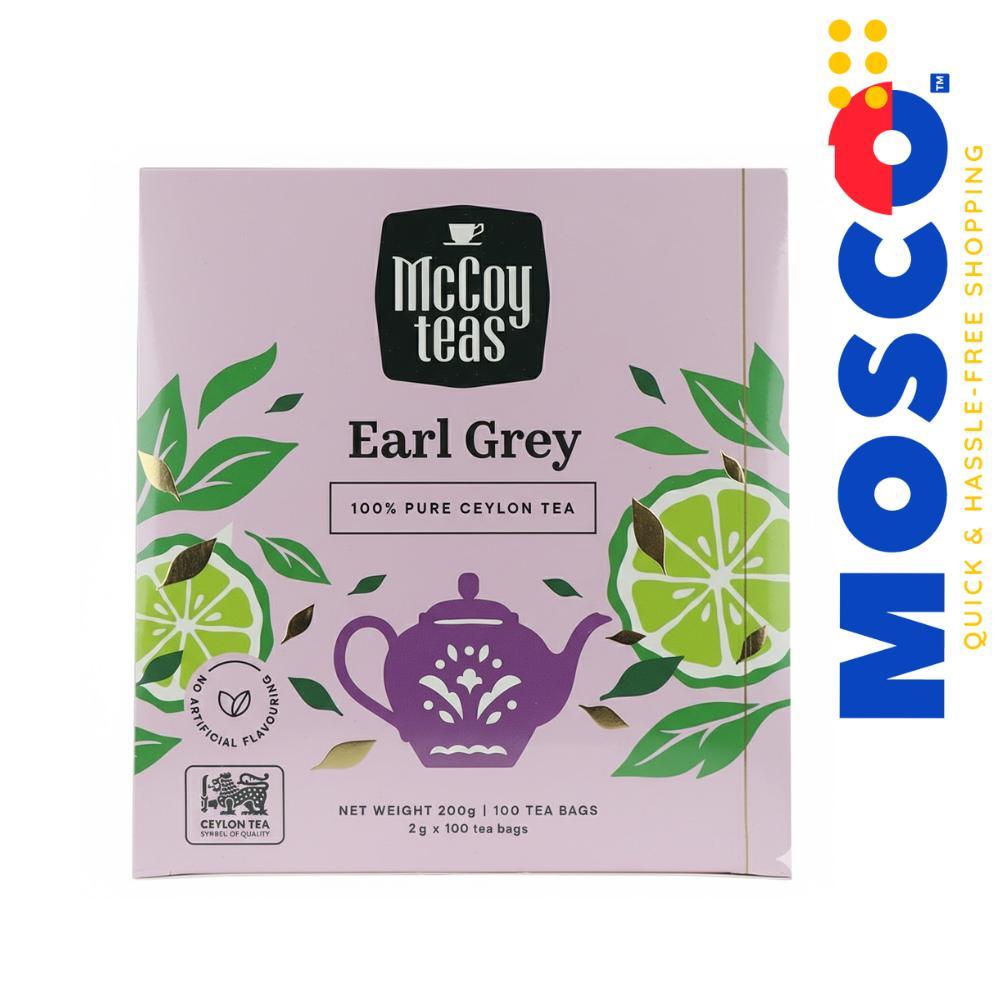 McCoy Teas Earl Grey 100% Pure Ceylon Tea 200g - 100 Tea Bags Authentic ...