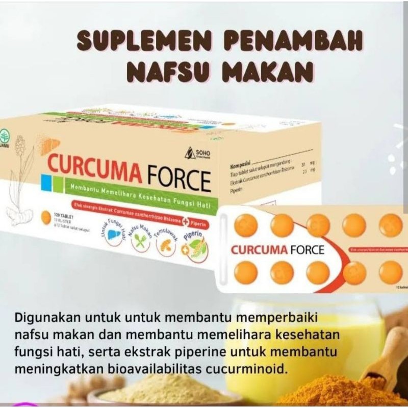 CURCUMA Force 1 Strip Contains 12 tablet (Appetite Stimulating ...