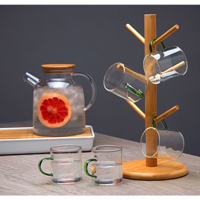 Wooden Tree Shape Coffee Mug Drying Cups Storage Rack Holder Home ...