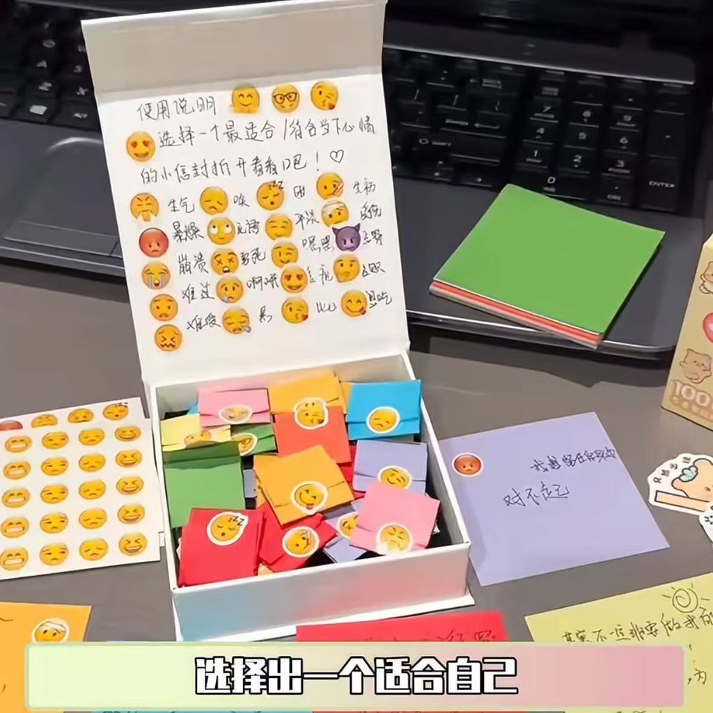 Spike Emotion box cute Emoticon Pack whisper note Handmade diy Sticker ...