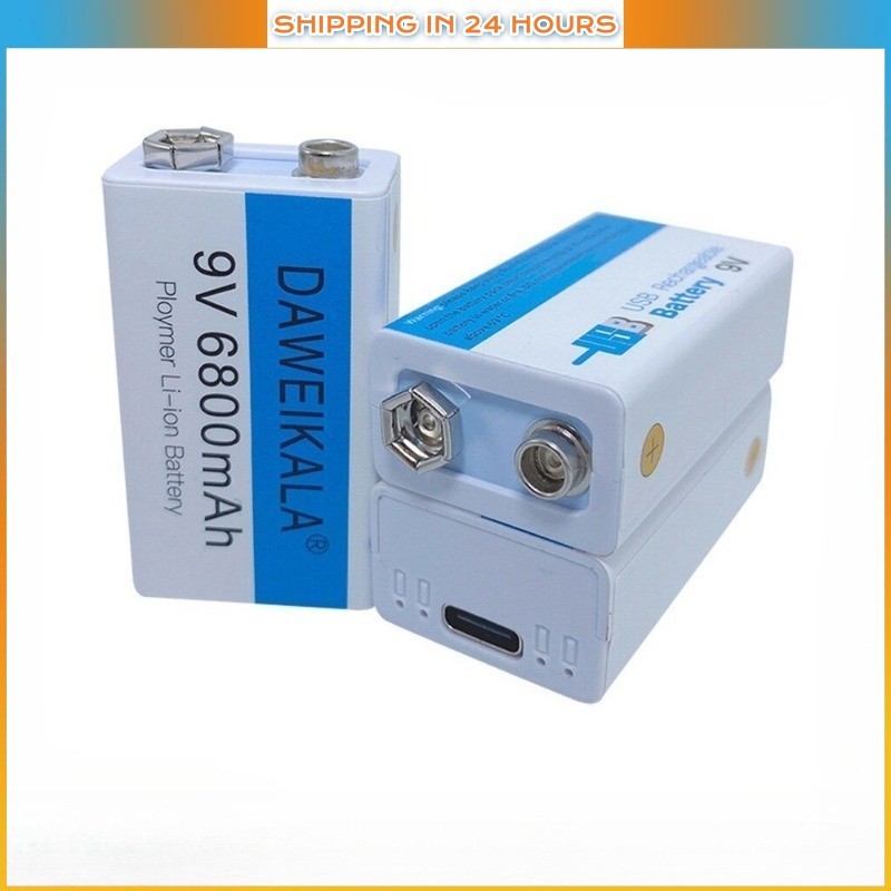 [TOP SALES] 9V battery 6800mAh li-ion Rechargeable battery Micro USB ...