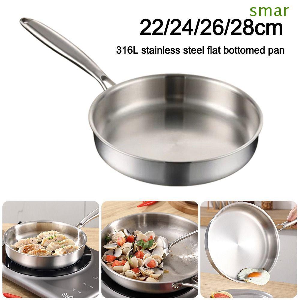 SMAR Frying Pan, Non-Stick Thickened Cooking Pan, Portable Fast Heating ...