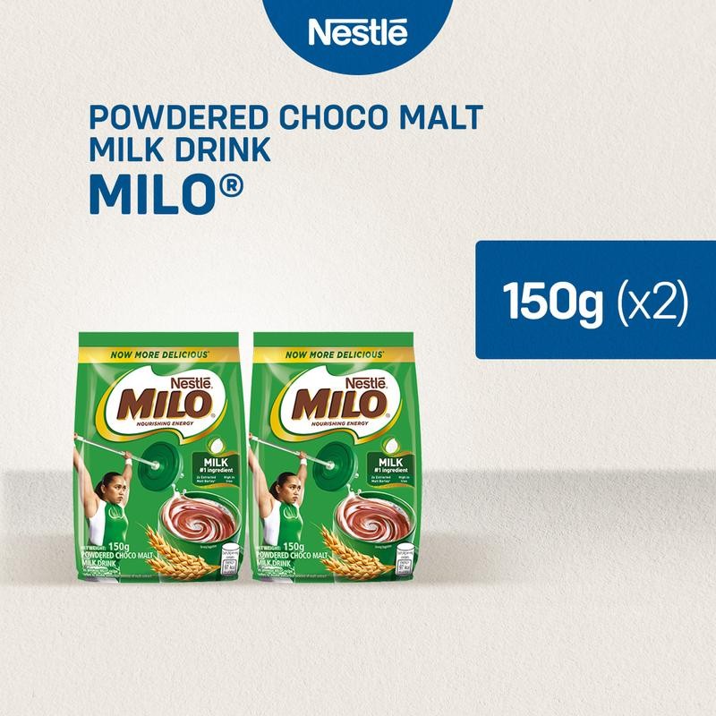 MILO Powdered Choco Malt Milk Drink 150g - Pack of 2 | Shopee Philippines