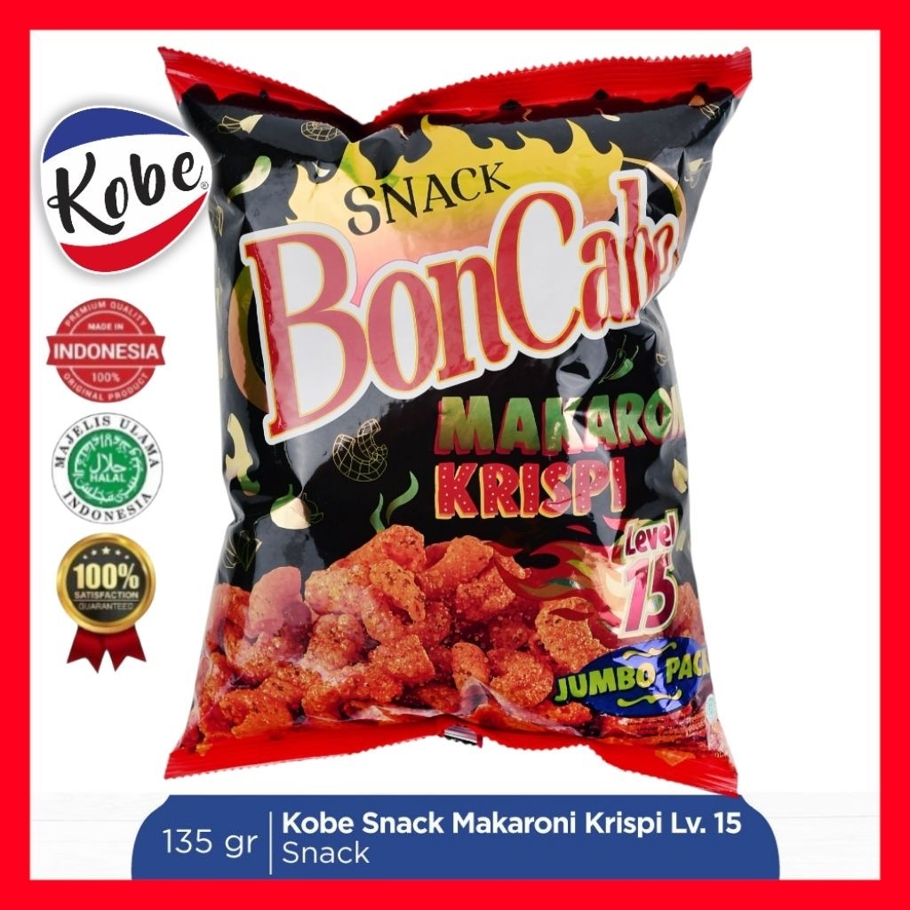Bon Cabe Makaroni Krispi Level 15 Jumbo Pack kemasan 135g | Shopee ...