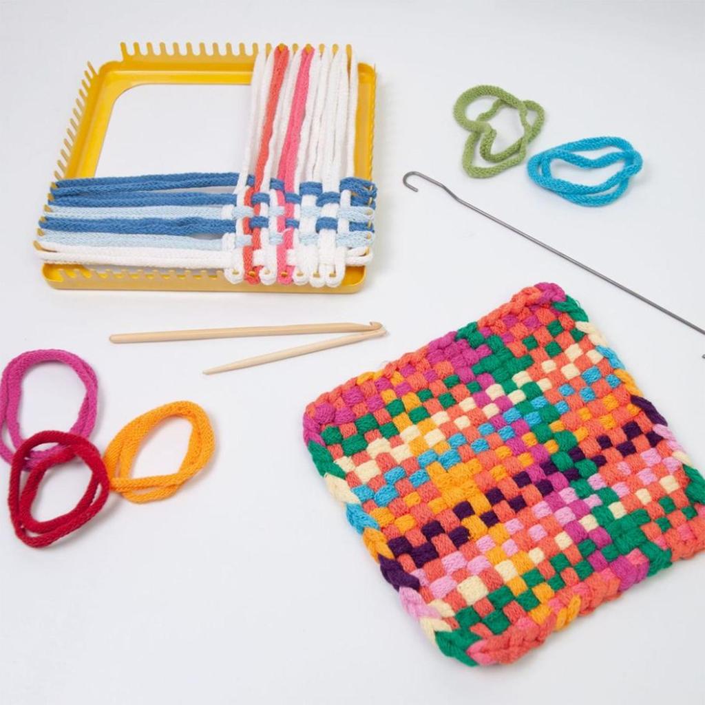 Weaving Loom 18-Tooth Square Knitting Loom and Hook Kit Crocheting ...