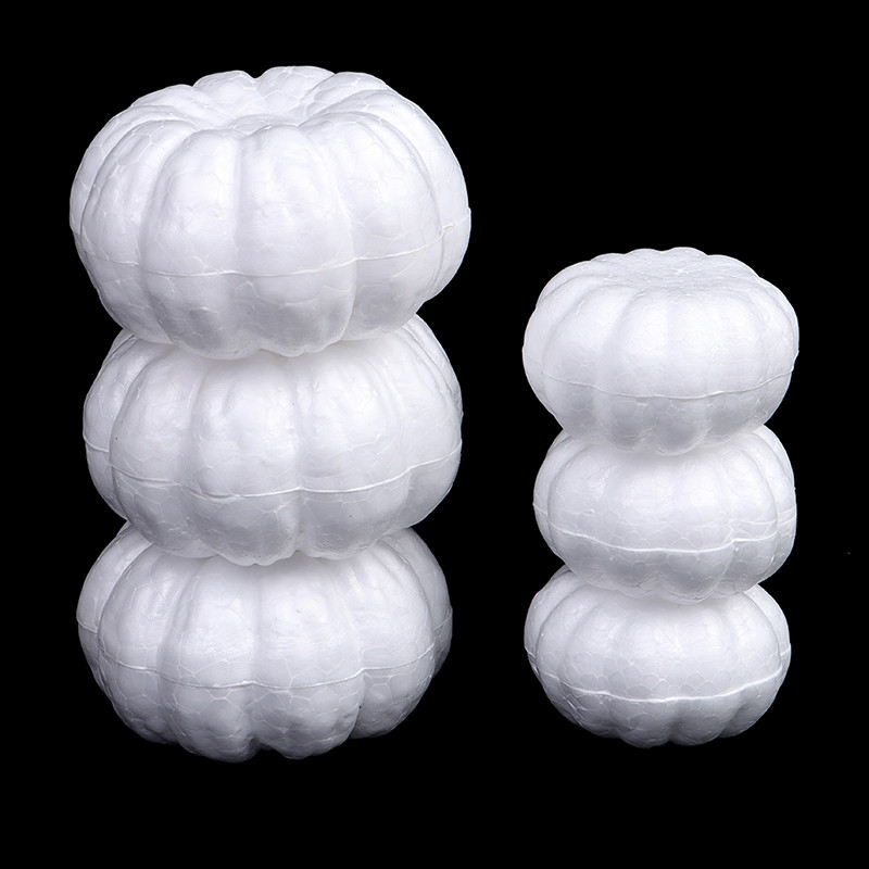 FAPH Foam Pumpkin White Blank Halloween Christmas Simulation Pumpkin ...