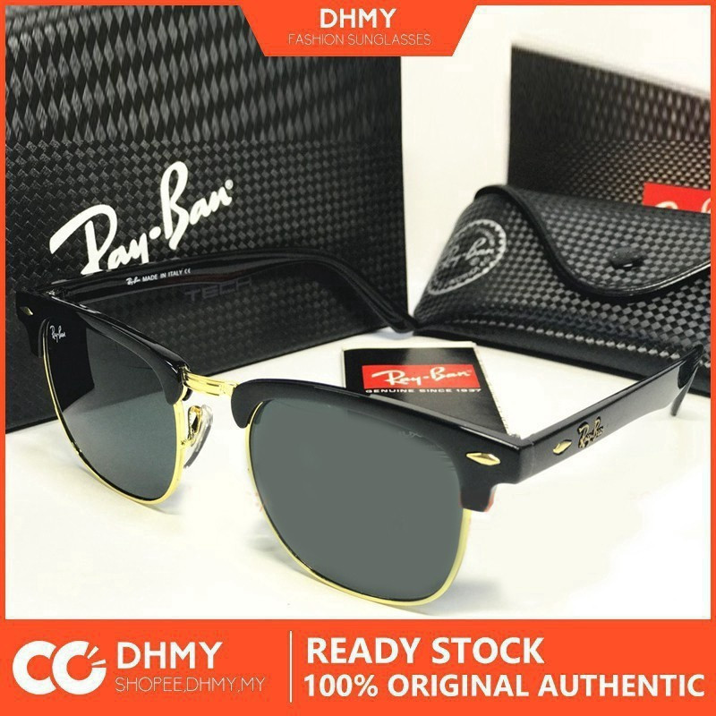5f【Complete Game Set】rban Sunglasses rb3016 Clubmaster Black Gray 48 ...