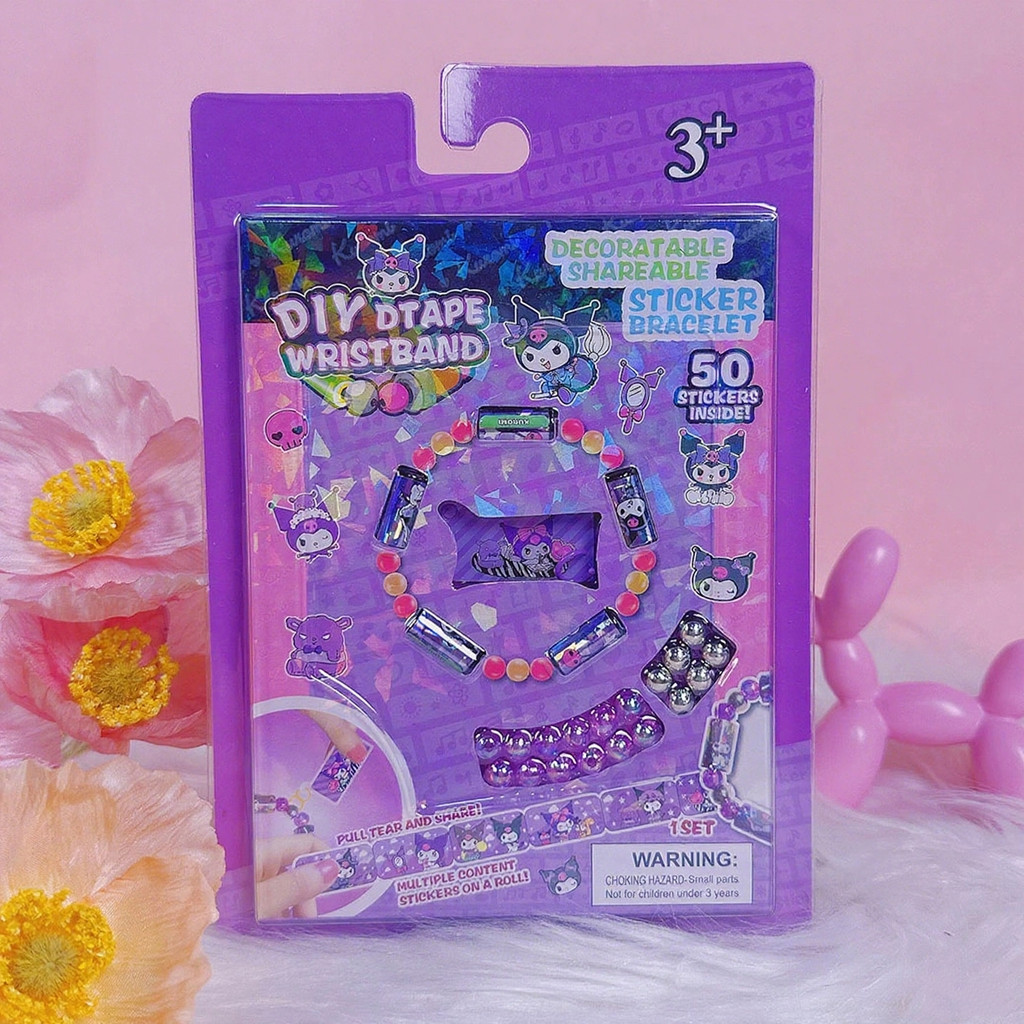 LOVEHOME 1 Set Creative Funny Stationery Stickers Roll Bracelet ...