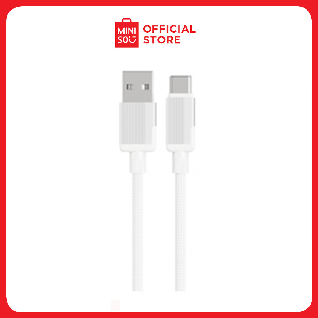MINISO Macaron Series USB-C Fast Charging Data Cable (White) | Shopee ...