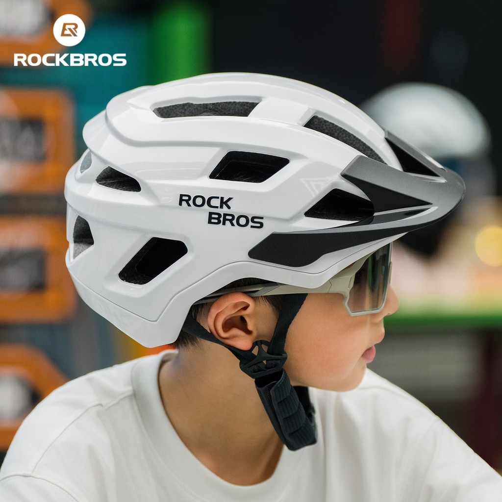 ROCKBROS Kids Bike Helmet Shock Absorption Antibacterial Lining Breathable Unisex Cycling Helmet ...
