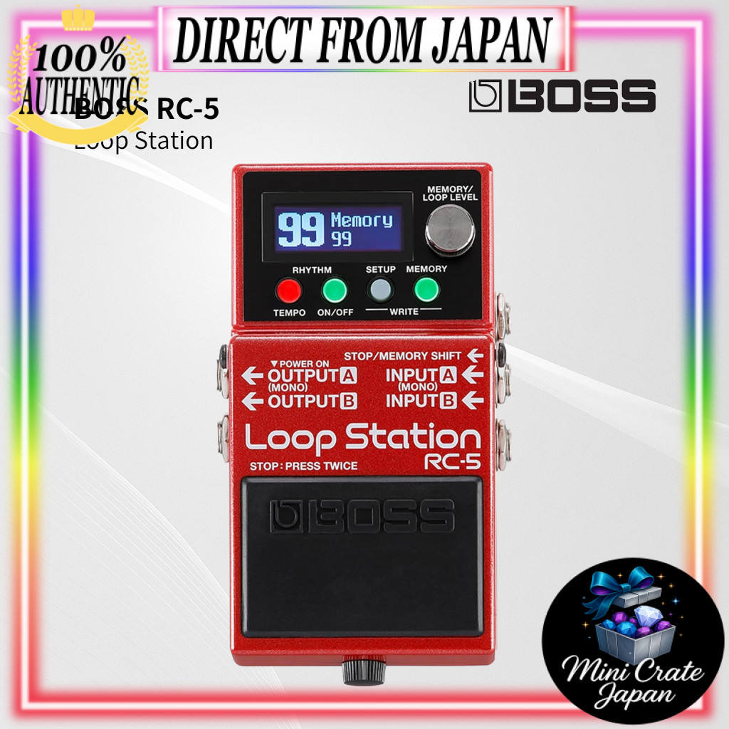 BOSS Loop Station Looper RC-5 Compact Stereo Compatible Max 13 Hours ...