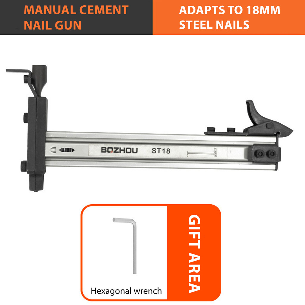NEWARRIVAL Manual Nail Gun - Heavy Duty Staple Gun for Cement Walls ...