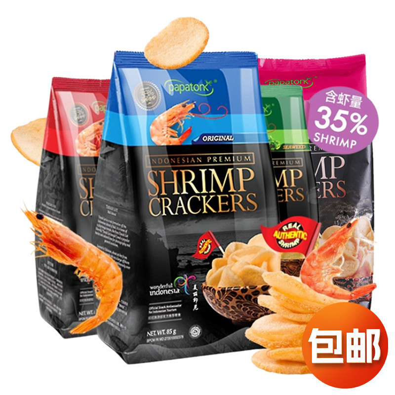 Indonesia Imported Papatong Shrimp Chips 85g Tomato Tomato Tom Yin Gong ...