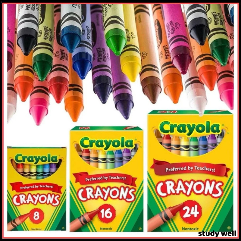 Crayola Crayons Set 8 16 24 Colors Non Toxic Wax Crayons For Kids ...