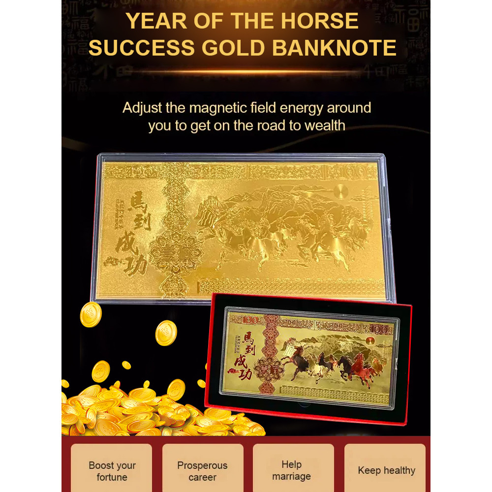 Gold Bills Hundred Yuan Commemorative Bills | Shopee Philippines