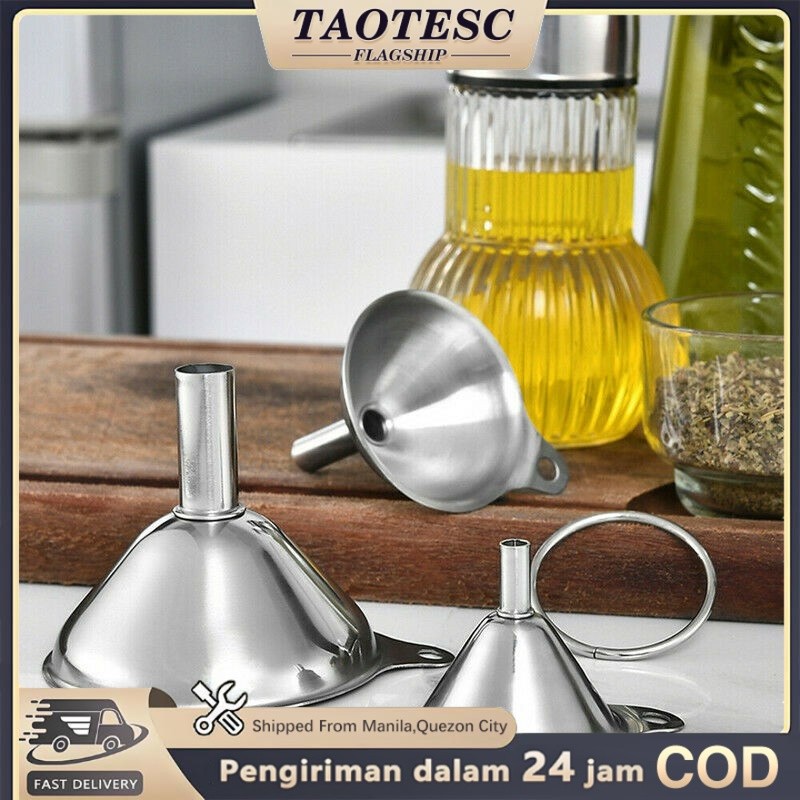 Stainless Steel Funnels Canning Detachable Strainer Filter Mini Funnel ...
