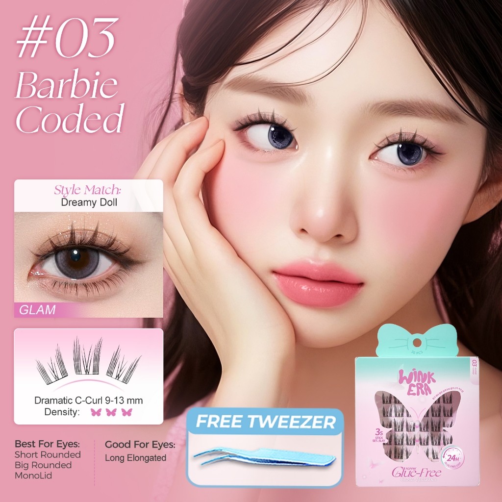 GLAMFIX - Wink Era Poppin' Glue-free Cluster Eyelash | Shopee Philippines