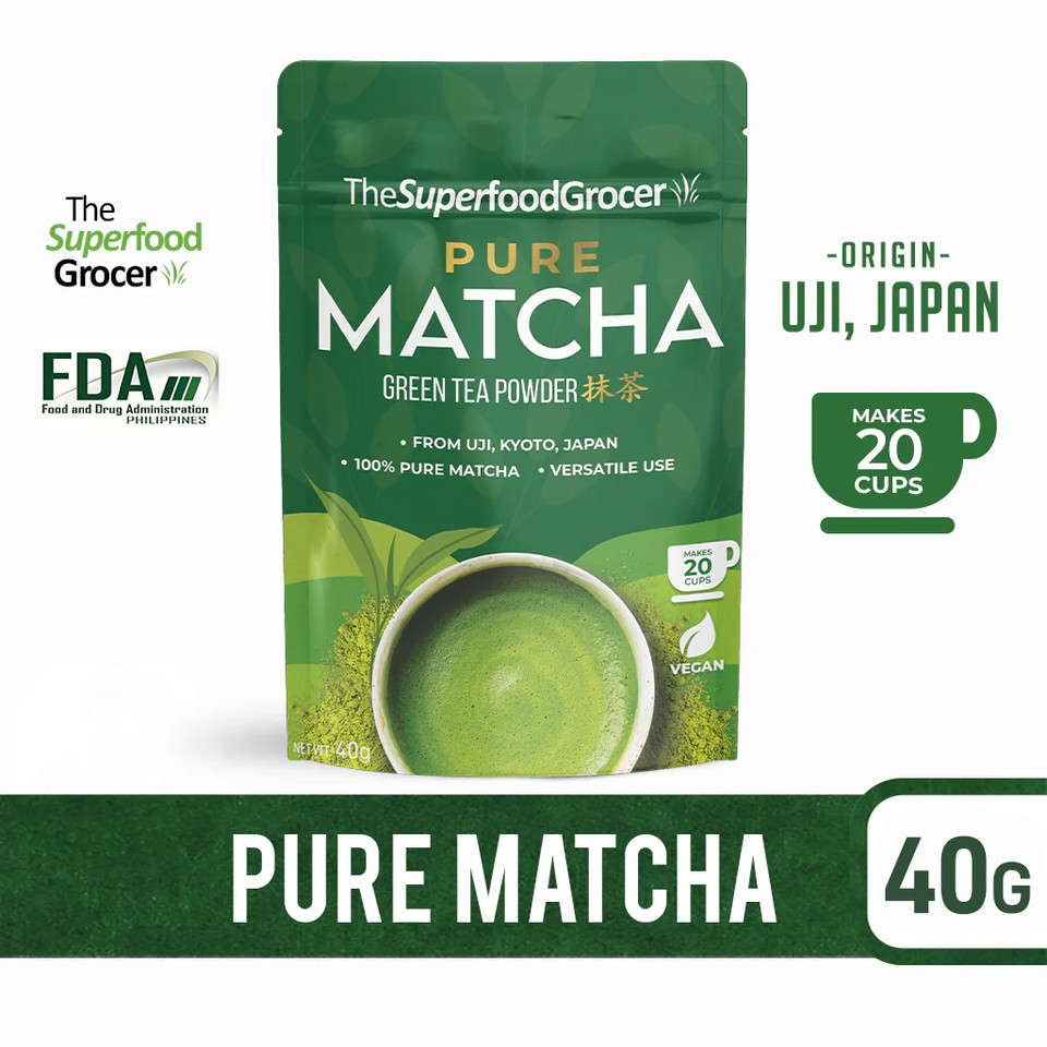 The Superfood Grocer Pure Uji Matcha Powder 40g | Shopee Philippines