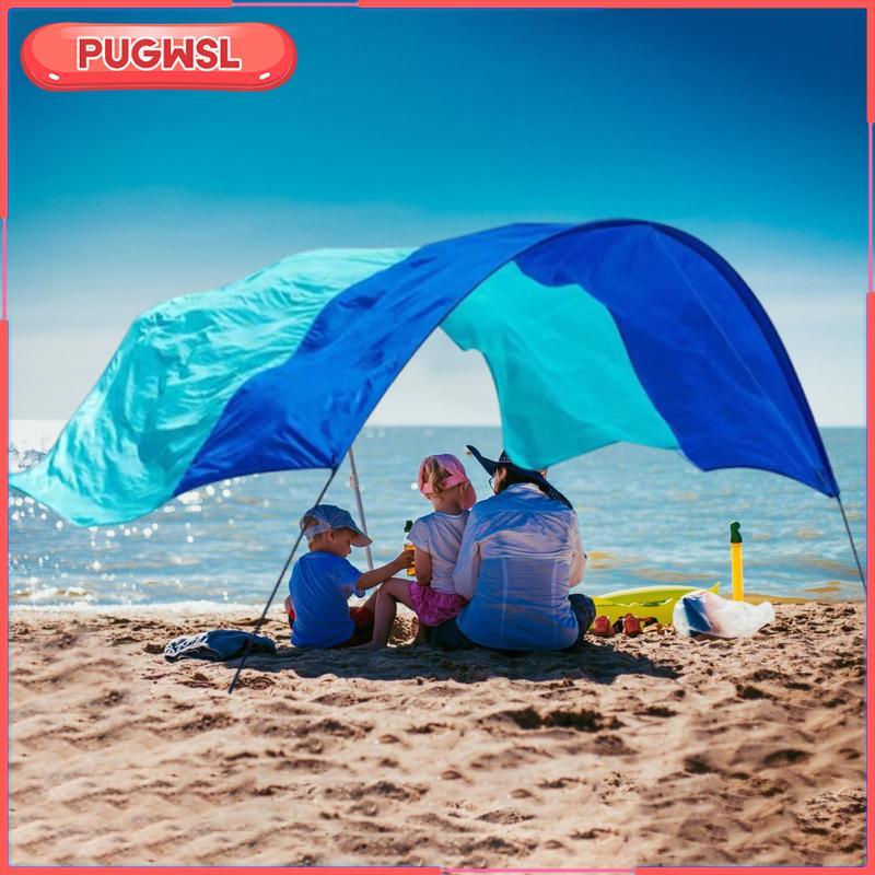[pugwsl] Beach Canopy Tent Tarp Quick Setup Gear Sun Protection Beach ...