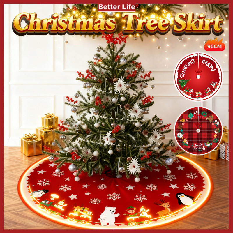 Christmas Tree Skirt Tree Mat Christmas Tree Bottom Aprons Decoration ...