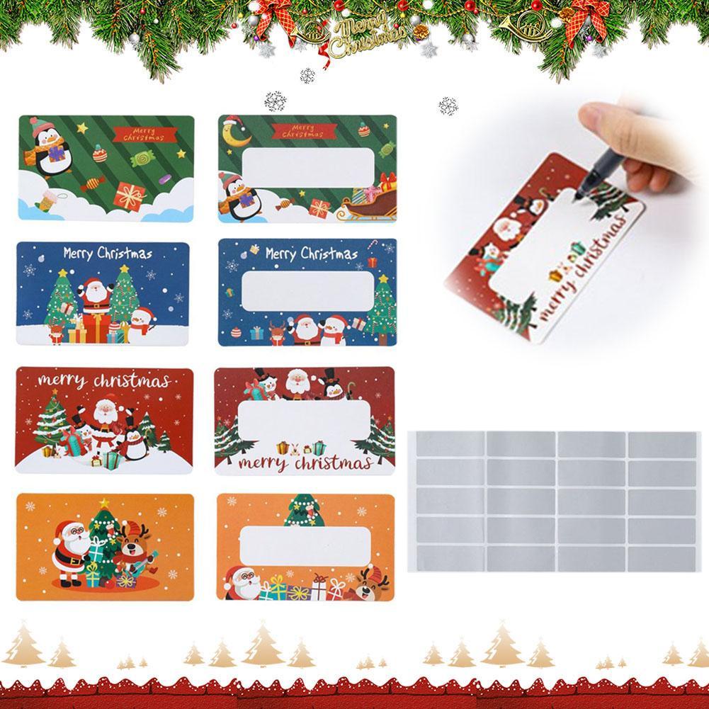 20pcs Cartoon Christmas Scratch Cards Children's Christmas Handwritten ...