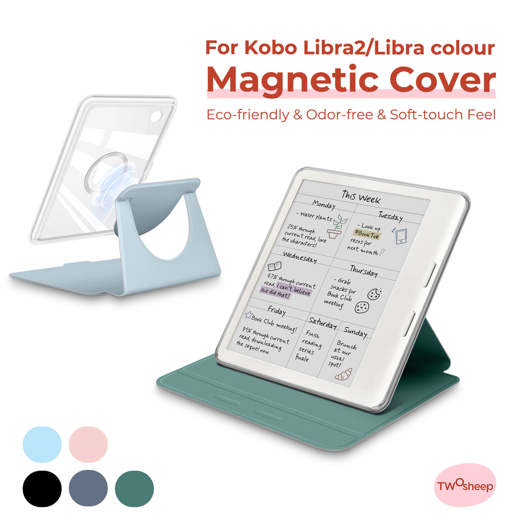 Twosheep Magnetic Clear Acrylic Case for Kobo Libra2 / Kobo Libra ...