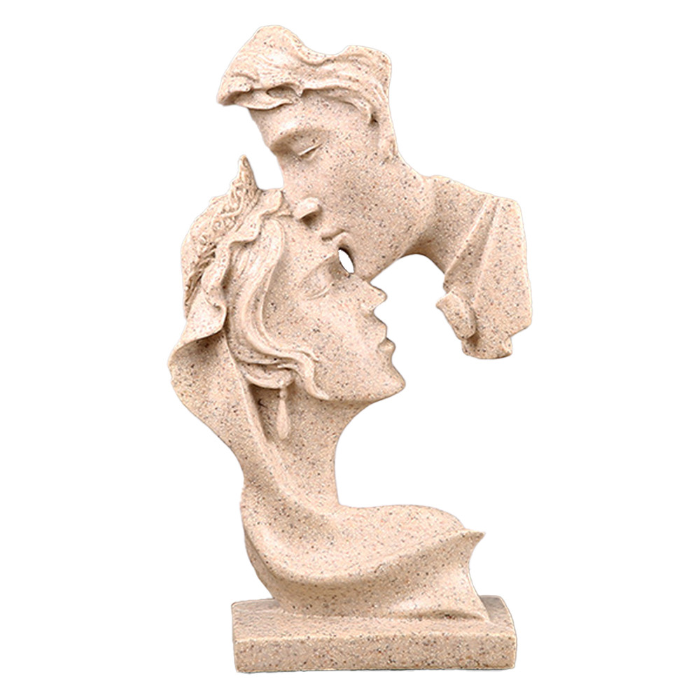 Karlak Couple Kiss Figurine Passionate r Sculpture Resin Statue Home ...