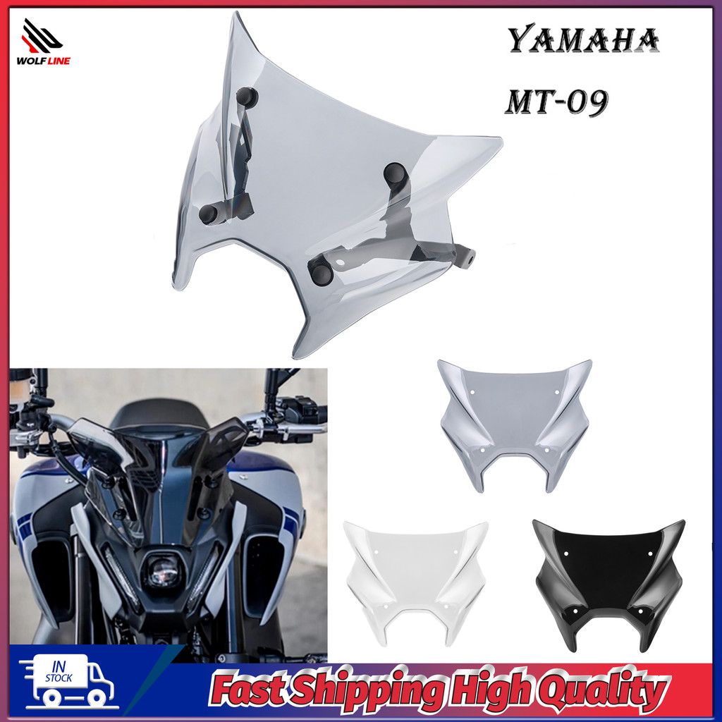 WOLF LINE Yamaha MT-09 2024 2025 Windshield Windscreen Motorcycle Wind ...