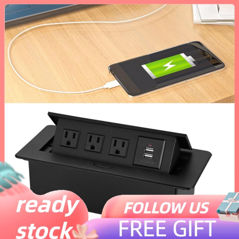 hanhan1-ph Pop Up Hidden Socket 3 Outlets Desktop for Home | Shopee ...