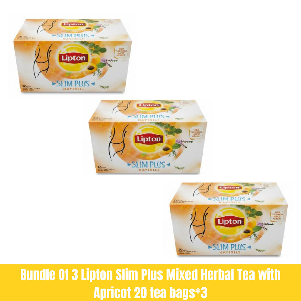 Lipton Slim Plus Mixed Herbal Tea with Apricot 20bags [BEST BEFORE DATE ...