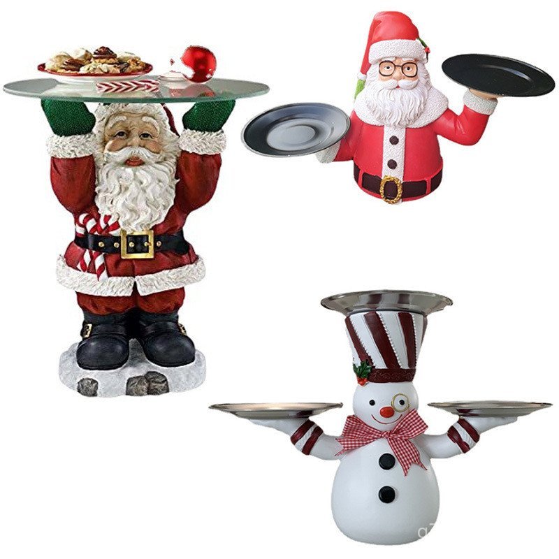 Layered Snack Rack Christmas Tray Ornament Snowman New Snack Rack Santa ...