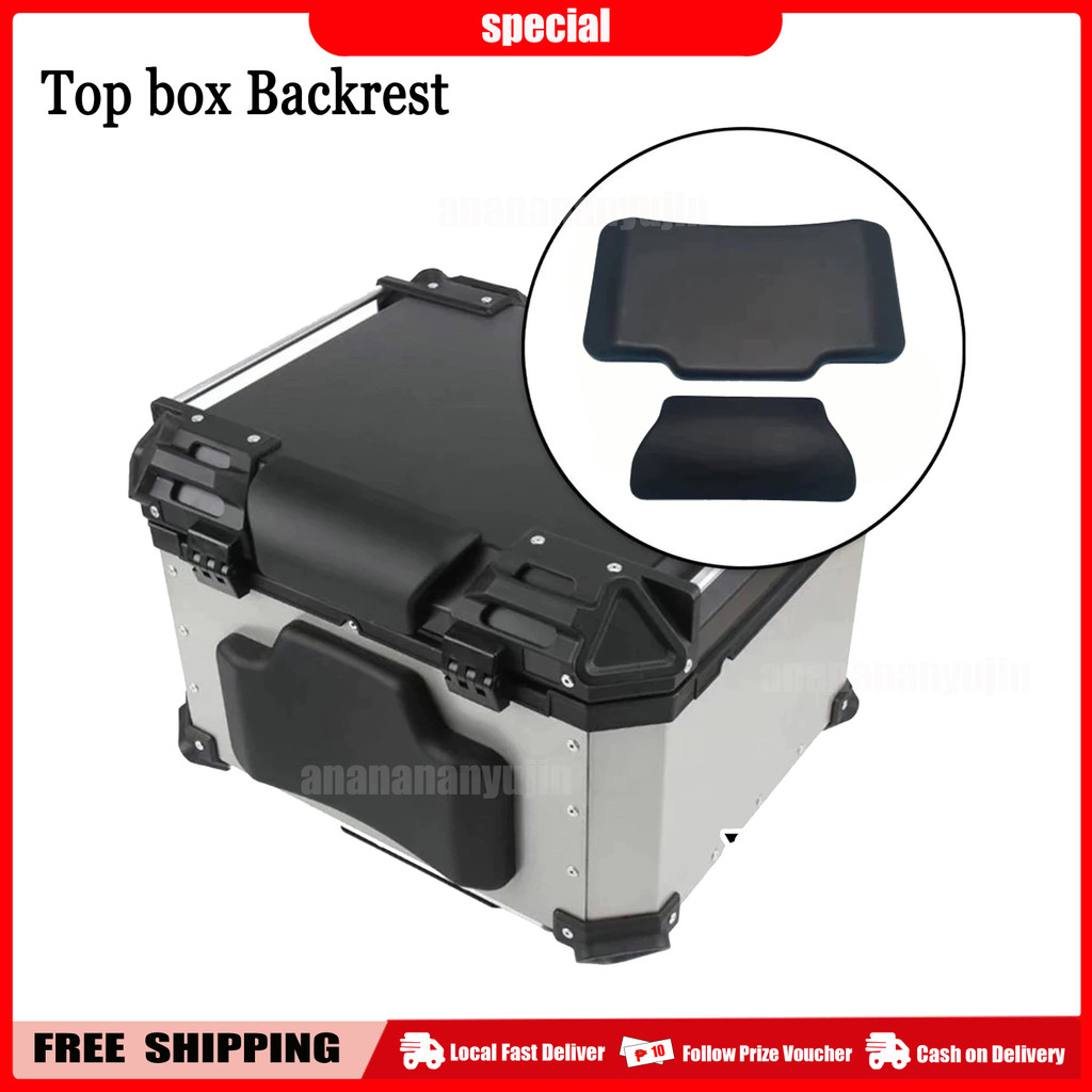 Motorcycle Top Box Backrest Cushion - Compatible with 45L/55L Aluminum ...