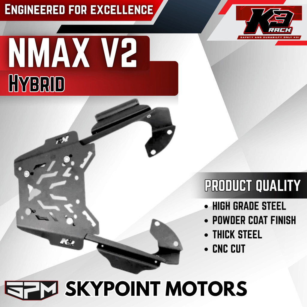 K3 RACK TOP BOX BRACKET NMAX V2 HYBRID (9809-315) | Shopee Philippines