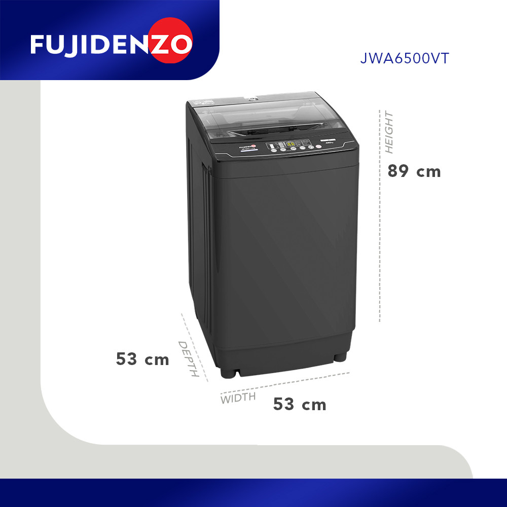 Fujidenzo 6.5 kg Fully Automatic Washing Machine with Dryer JWA-6500 VT ...