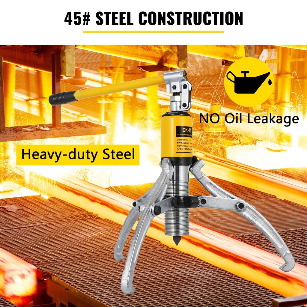 5/10/15 Ton Hydraulic Gear Puller Wheel Bearing Puller Garage Repair ...