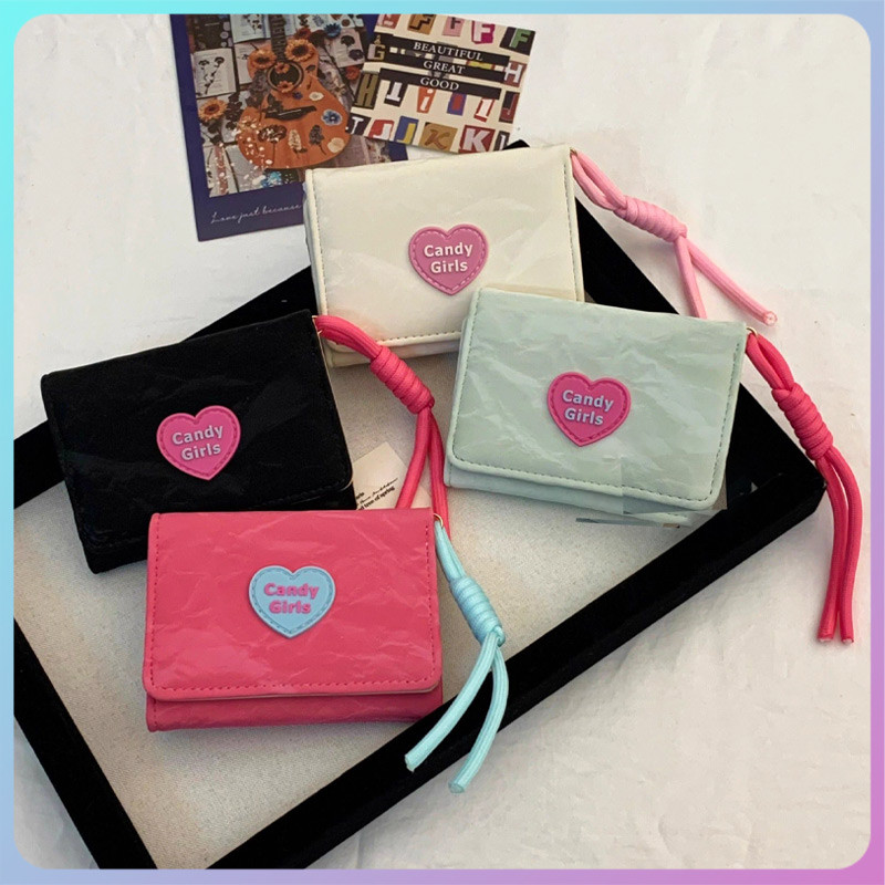 YOYO Love Cartoon Girls Small Short Wallet with Card Holder For Woman ...